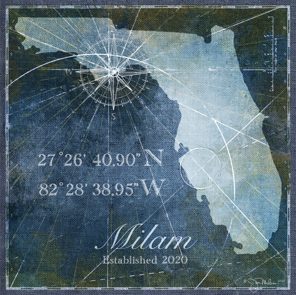 Custom Florida Geo Location Map Canvas – Art On Locations